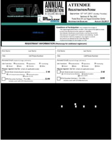 2017-Attendee Registration Form - fillable - CETA